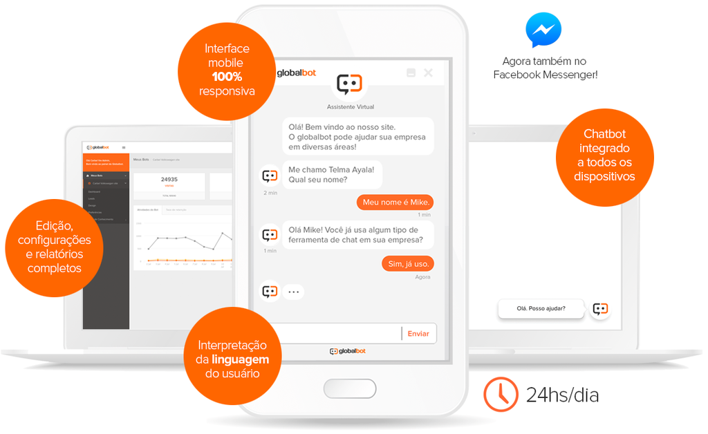 Plataforma de chatbots e chat automático - Globalbot